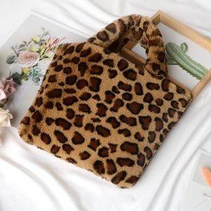 Bags | Mini Faux Fur Animal Pattern Purse | Poshmark